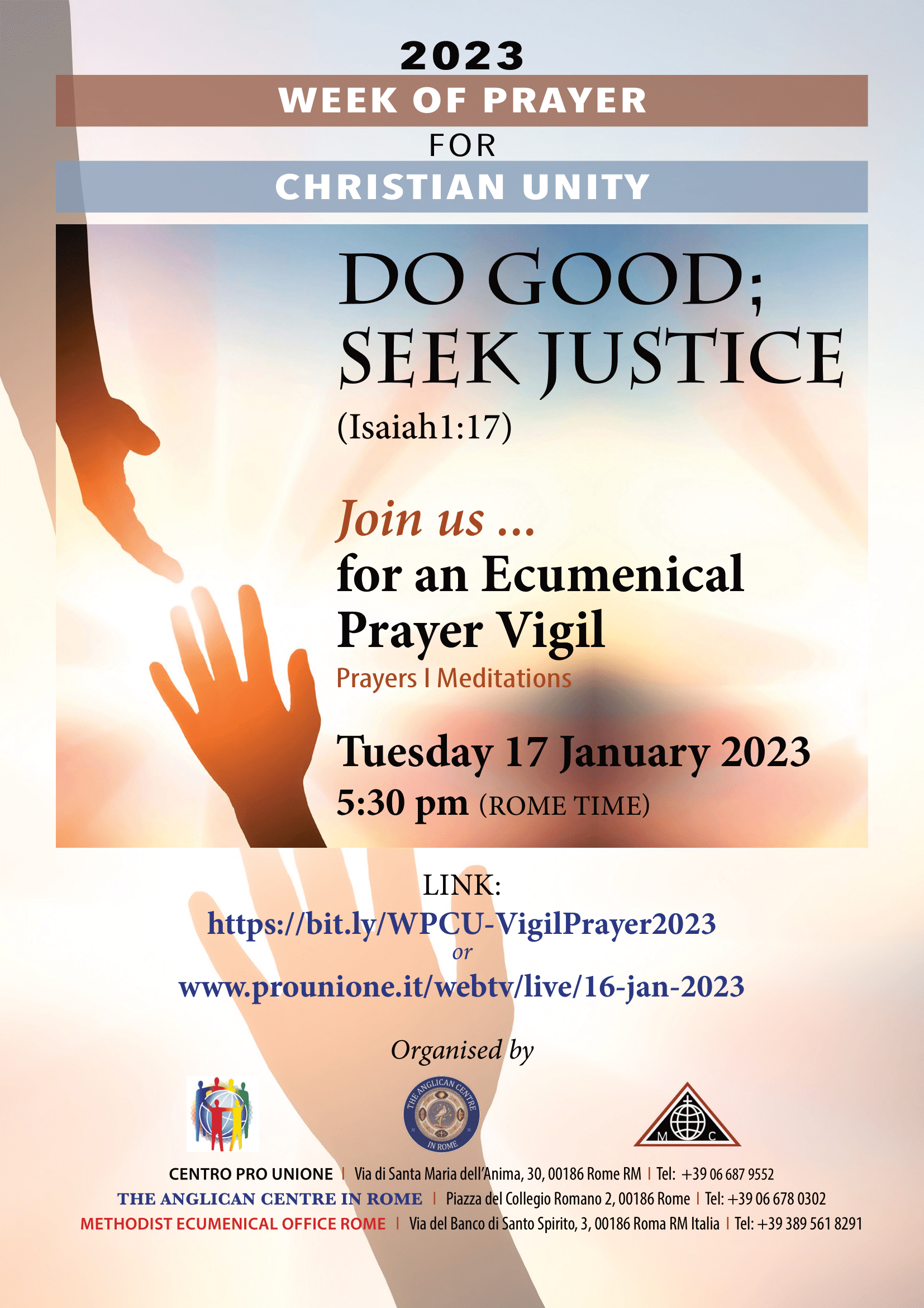 EVENT – Prayer Vigil for the Week of Prayer for Christian Unity on 17 ...